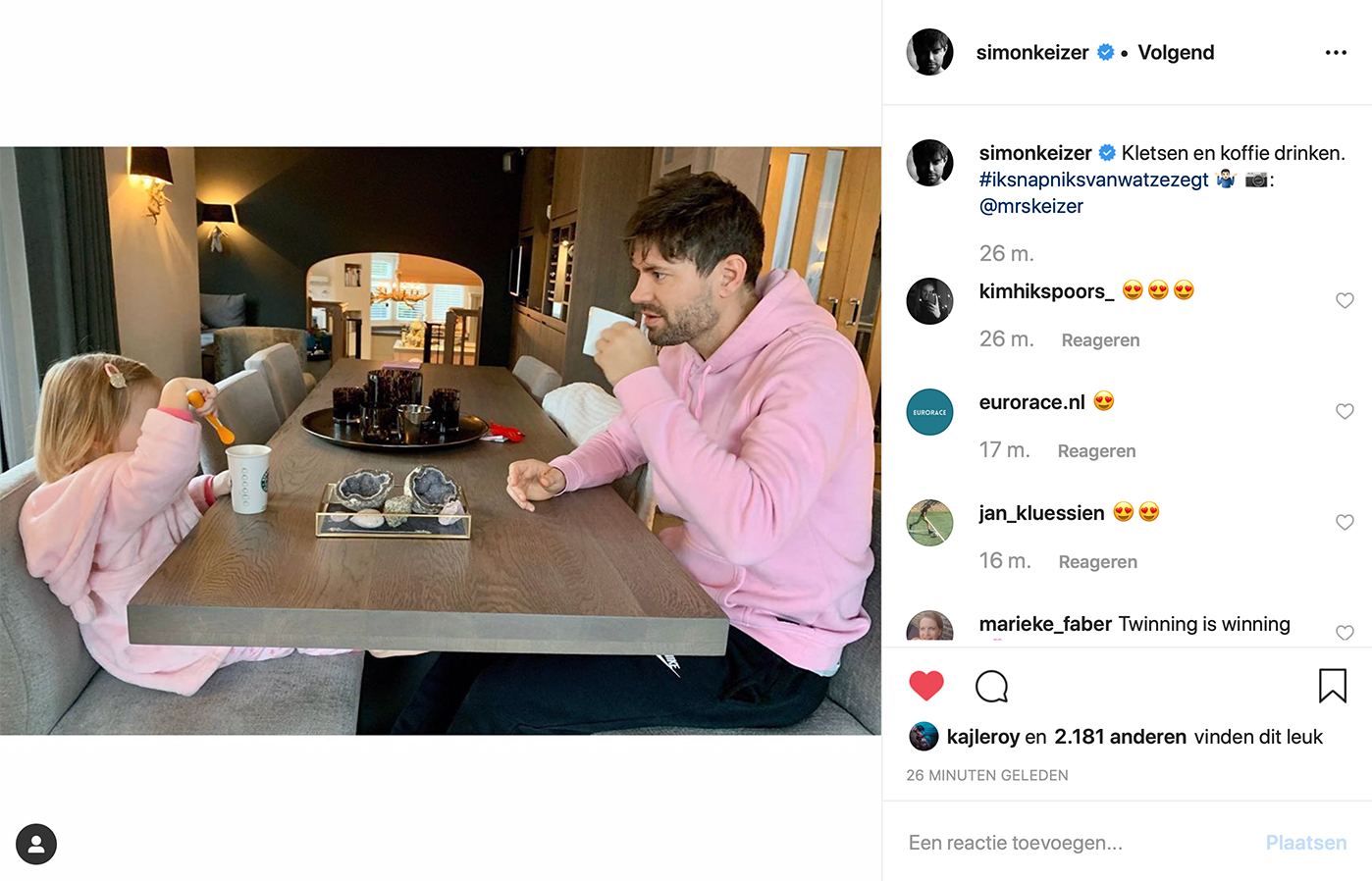 SCHATTIG: Simon Keizer en Kiki hebben onderonsje - 100%NL Magazine