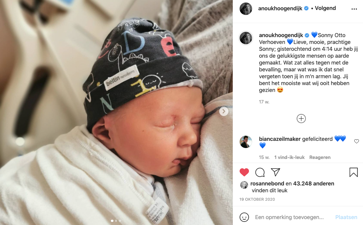 Anouk Hoogendijk moeder geworden van een zoon! - 100%NL Magazine