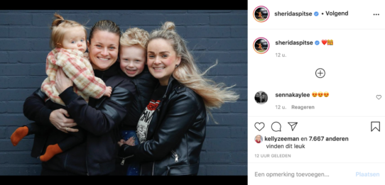 Sherida Spitse deelt prachtige gezinsfoto - Bekijk het hier