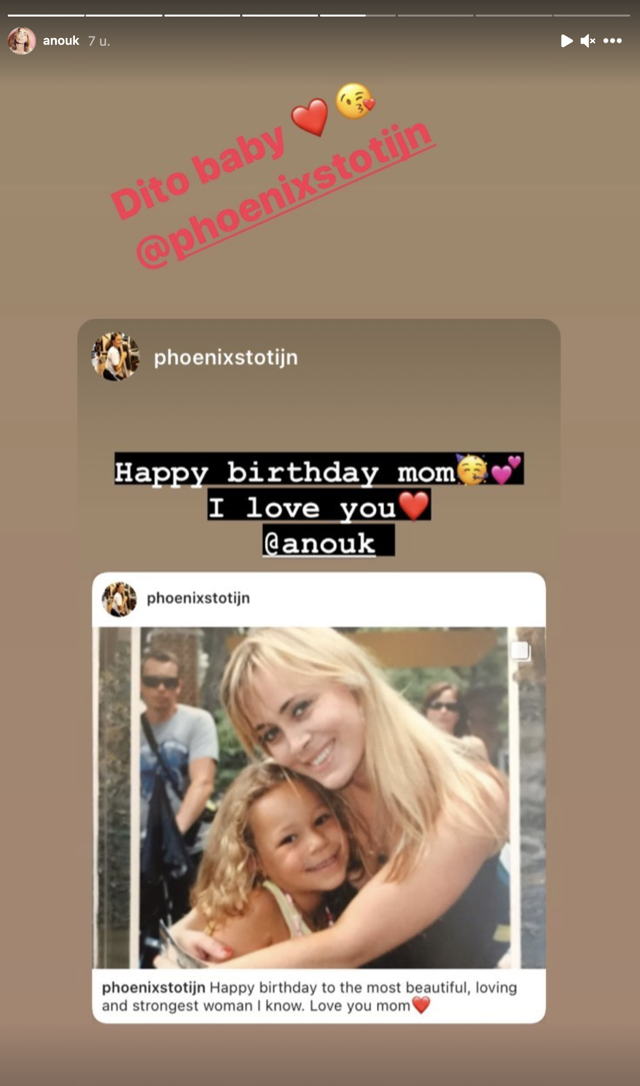 Kinderen Anouk delen foto's van vroeger - 100%NL Magazine