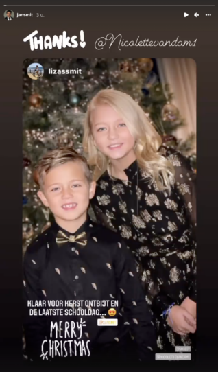 Kinderen Jan en Liza Smit klaar voor kerstdiner! Bekijk de foto hier