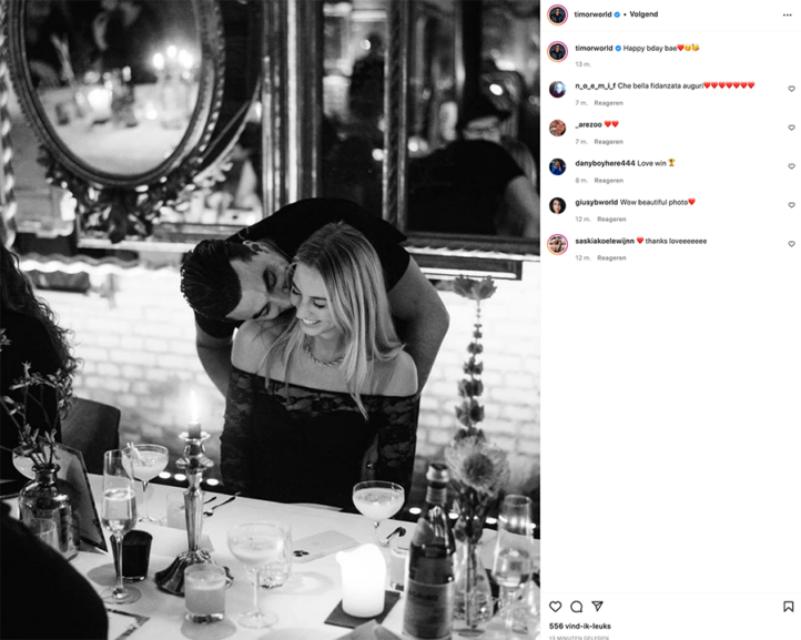 Timor Steffens showt nieuwe liefde op romantische foto! Bekijk het hier