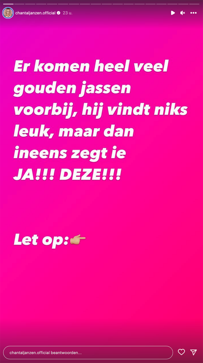 Chantal Janzen in shock door kledingkeuze Bobby - Bekijk het hier