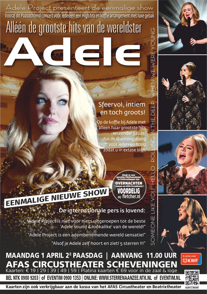 GESLOTEN: 3x2 tickets voor ADELE Project in het AFAS Circustheater Scheveningen