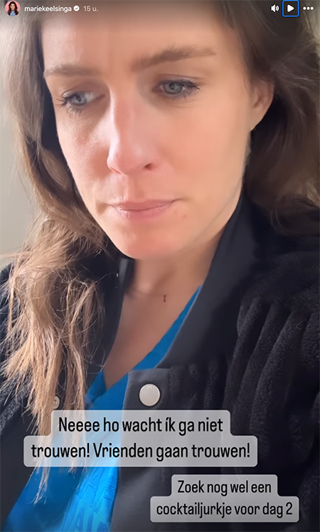 OEPS: Verwarring over bruiloft van Marieke Elsinga